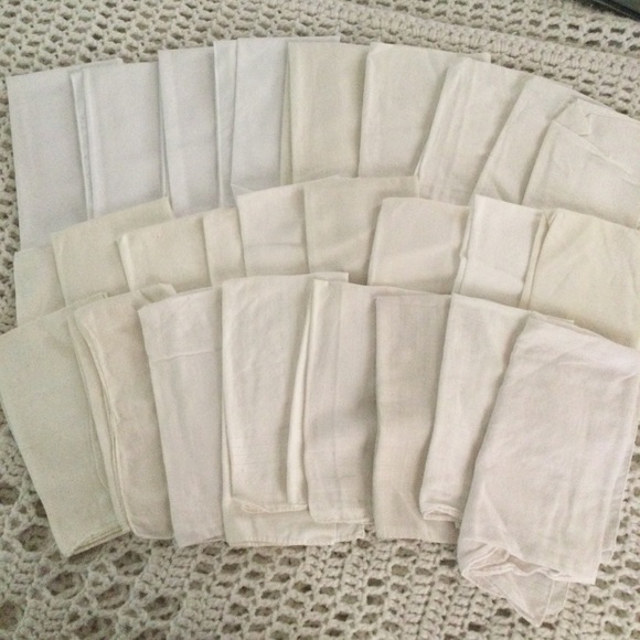 Other | 26 Handkerchief Clean White And Cream | Poshmark